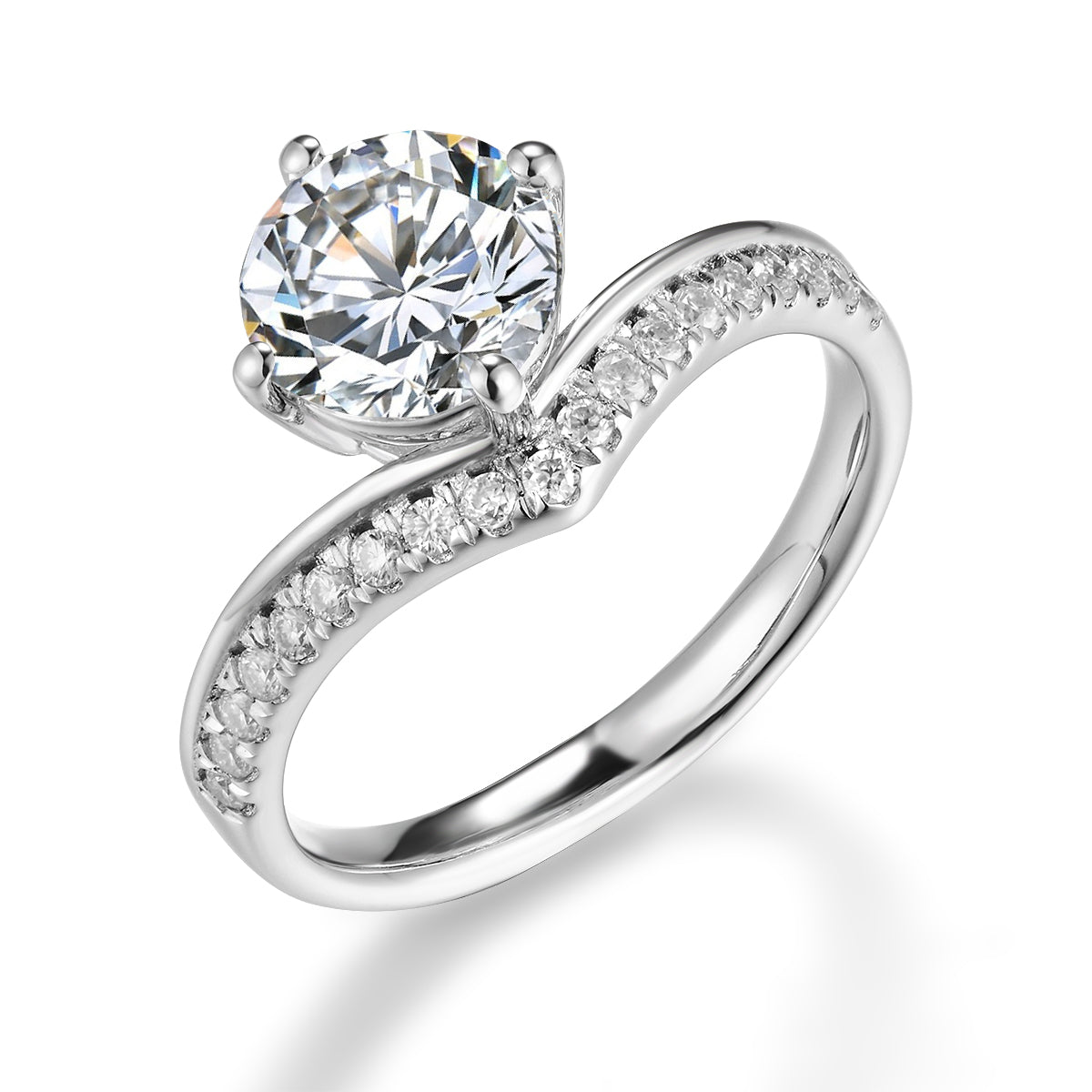 Wishbone Solitaire Lab Grown Diamond Ring – D-Only